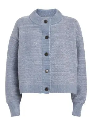 FRAME Wool-blend Femme Cardigan - Blue