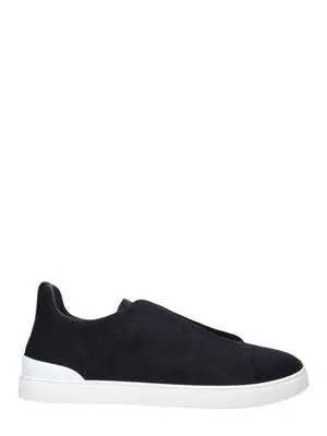 Zegna Cashmere Triple Stitch Sneakers - Navy