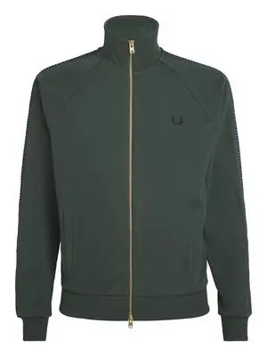 Fred Perry Mesh Tape Track Jacket - Green