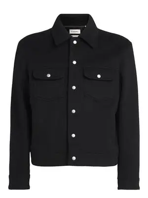 FRAME Wool-blend Trucker Jacket - Black