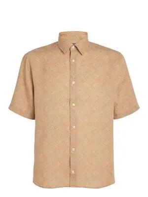 Frescobol Carioca Linen Castro Shirt - Orange