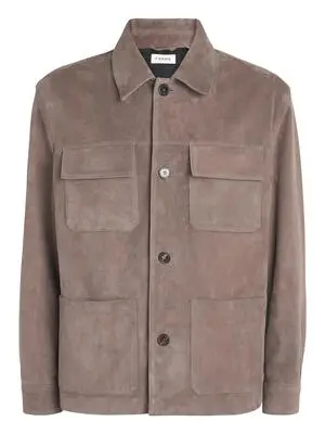 FRAME Suede Overshirt - Brown