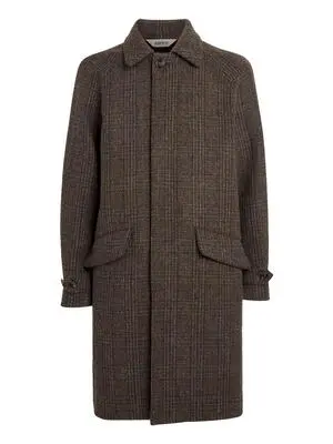 Aspesi Wool Check Coat - Brown