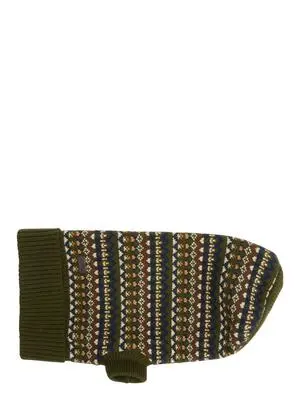 Barbour Fair Isle Dog Sweater - Green