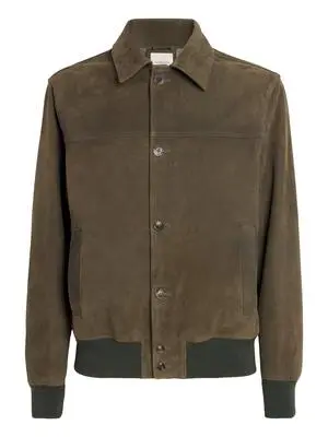 Jacob Cohen Suede Trucker Jacket - Brown