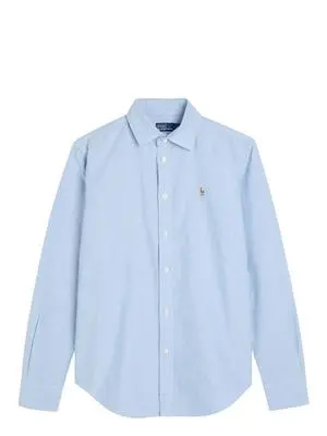 Polo Ralph Lauren Logo-embroidered Cotton Shirt - Light Blue