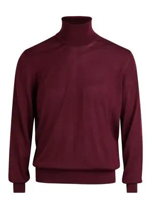 Saint Laurent Roll-neck Wool Jumper - Bordeaux