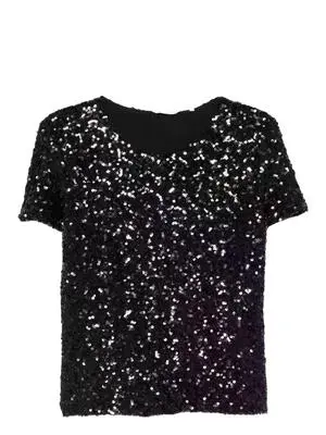 GUGLIELMINOTTI Sequin-embellished Top - Black