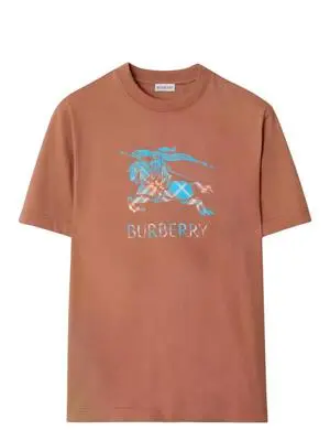 Burberry Ekd Cotton T-shirt Brown
