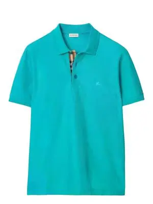 Burberry Embroidery-logo Polo Shirt - Blue