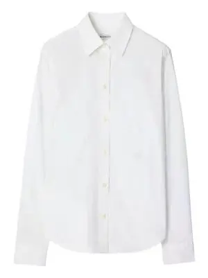 Burberry Embroidered Long-sleeve Shirt - White