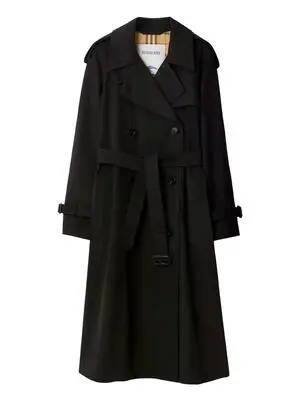 Burberry Double-breasted Belted Trench Coat - Black
