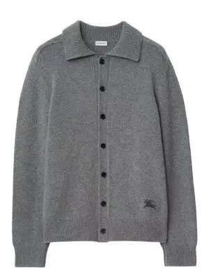 Burberry Equestrian Cashmere Cardigan - Grey