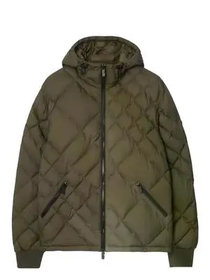 Burberry Hooded Quilted Jacket - Green