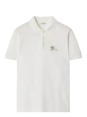 Burberry Equestrian Knight Design Polo Shirt - White