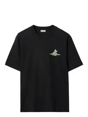 Burberry Printed Cotton T-shirt - Black