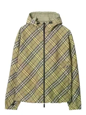 Burberry Check-pattern Hooded Jacket - Green