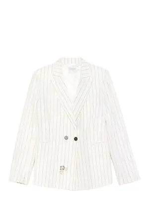 FORTE_FORTE Pinstripe Jacket - Neutrals