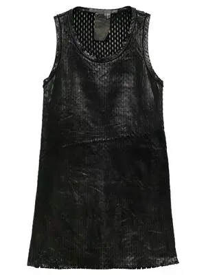 CAROL CHRISTIAN POELL Perforated Leather Dress - Black