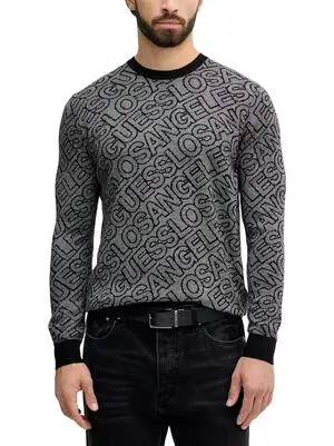 Guess Lettering Crewneck Sweater - Grey