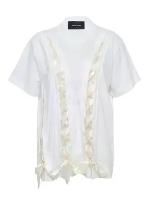 Simone Rocha Unraveling Ribbon T-shirt - White