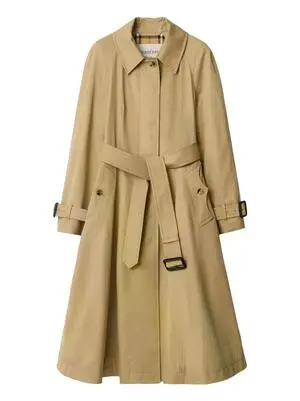 Burberry Belted Gabardine Car Coat - Neutrals