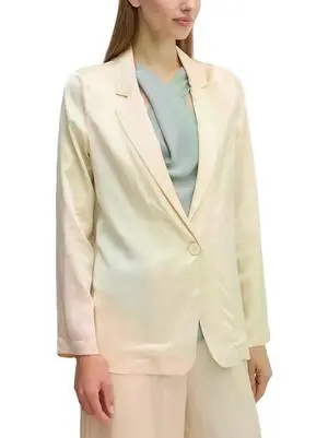 BENETTON Lapel Collar Single-breasted Blazer - Neutrals