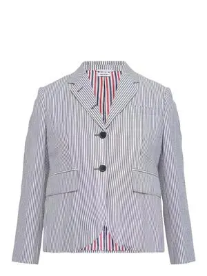Thom Browne High Armhole Sport Striped-pattern Jacket - White