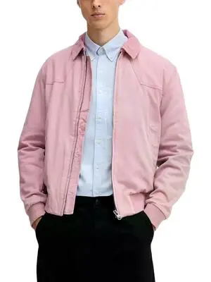 BENETTON Cotton Jacket With Corduroy Collar - Pink