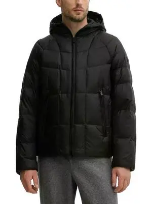 BOSS Dantoc Hooded Quilted Jacket - Black