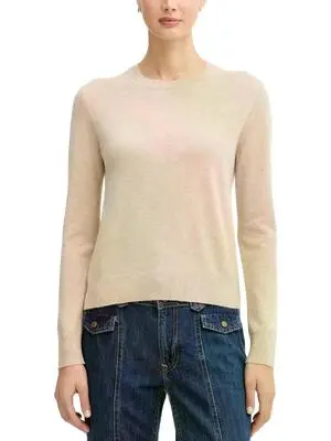 BENETTON Cashmere Jumper With Ribbed Detailing - Neutrals