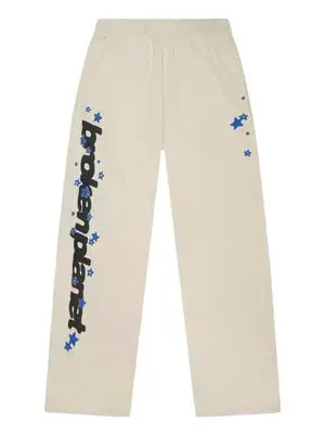 BROKEN PLANET Star-graphic Straight Track Pants - Neutrals