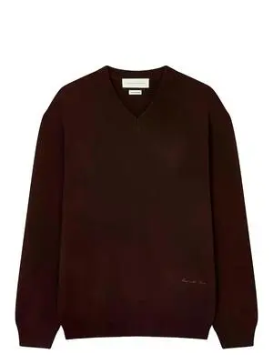 MAN ON THE BOON. V-Neck Sweater Brown