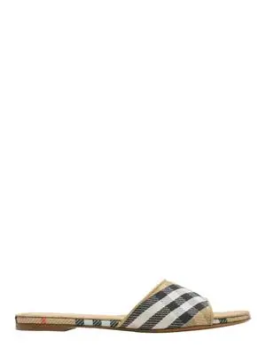 Burberry Sloane Check-pattern Sandals - Neutrals