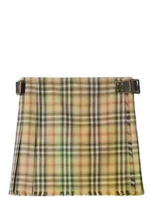 Burberry Check Mini Skirt - Neutrals