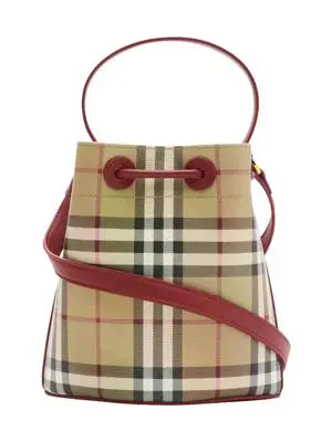 Burberry Mini Check Bucket Bag - Neutrals