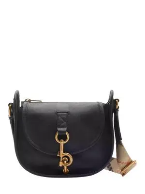 Burberry B-buckle Saddle Crossbody Bag - Black