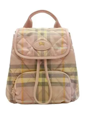 Burberry Horseshoe Quilted Check Mini Backpack - Pink
