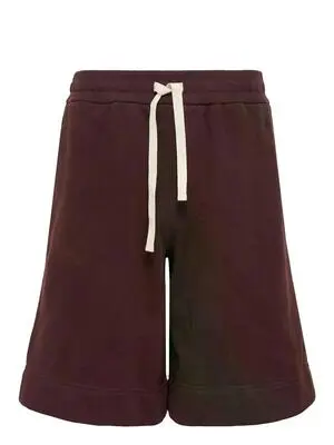 JIL SANDER Drawstring Patch-Pocket Track Shorts Brown