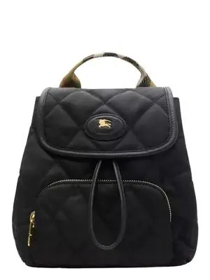 Burberry Quilted Horseshoe Backpack - Black