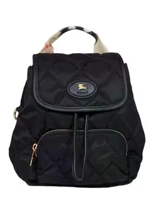 Burberry Mini Horseshoe Quilted Backpack - Black