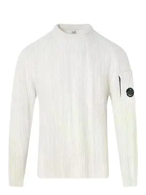 C.P. COMPANY Fleece Crew-neck Sweater - White