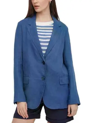 BENETTON Linen Blazer - Blue