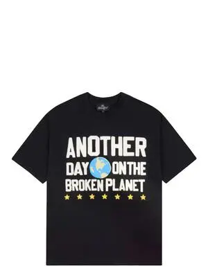 BROKEN PLANET Graphic Print T-shirt - Black