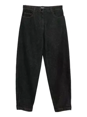 Rochas Logo-embroidered Jeans - Black