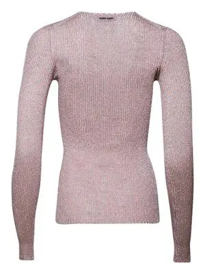 Miu Miu Lurex V-neck Sweater - Orange