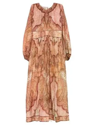 Zimmermann Wanderlust Midi Dress Red