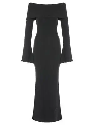 LES FILLES D'EVA Long Knitted Dress - Black