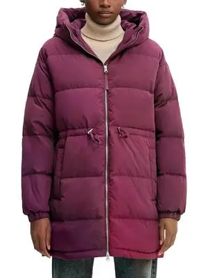 BENETTON Hooded Zip Coat - Pink