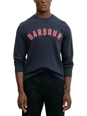 Barbour Crew-neck Sweatshirt With Appliqué Detailing - Blue
